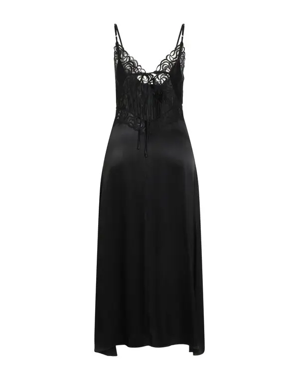 Sandro Viscose Maxi Dress With Lace Trims