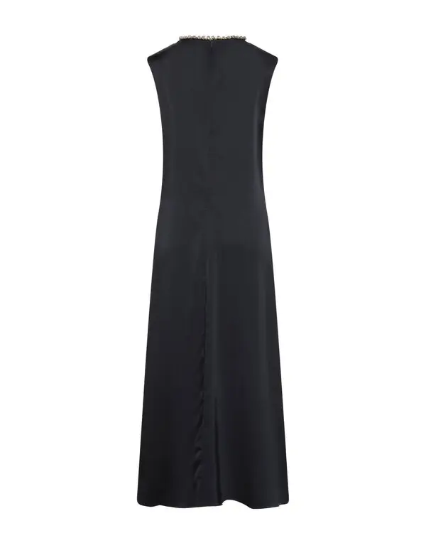 Sandro Maxi Dress With Appliqués And Crystals
