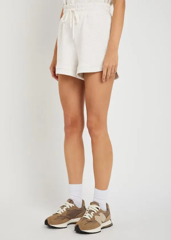 Varley Ollie High-rise Stretch-jersey Shorts - Ivory