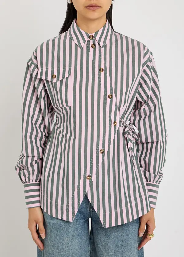 DAMSON MADDER Striped Cotton-poplin Shirt