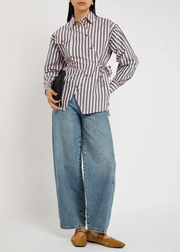 DAMSON MADDER Striped Cotton-poplin Shirt