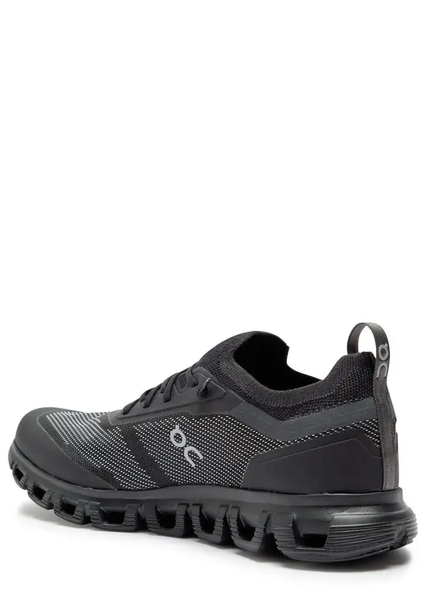 On Cloud 6 Versa Panelled Mesh-knit Sneakers - Black