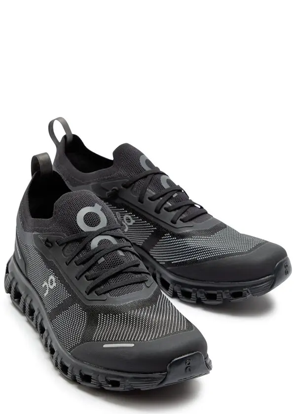 On Cloud 6 Versa Panelled Mesh-knit Sneakers - Black