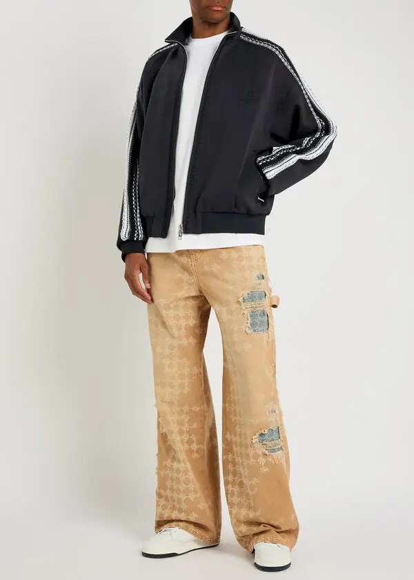 WOOYOUNGMI Embroidered Jersey Track Jacket
