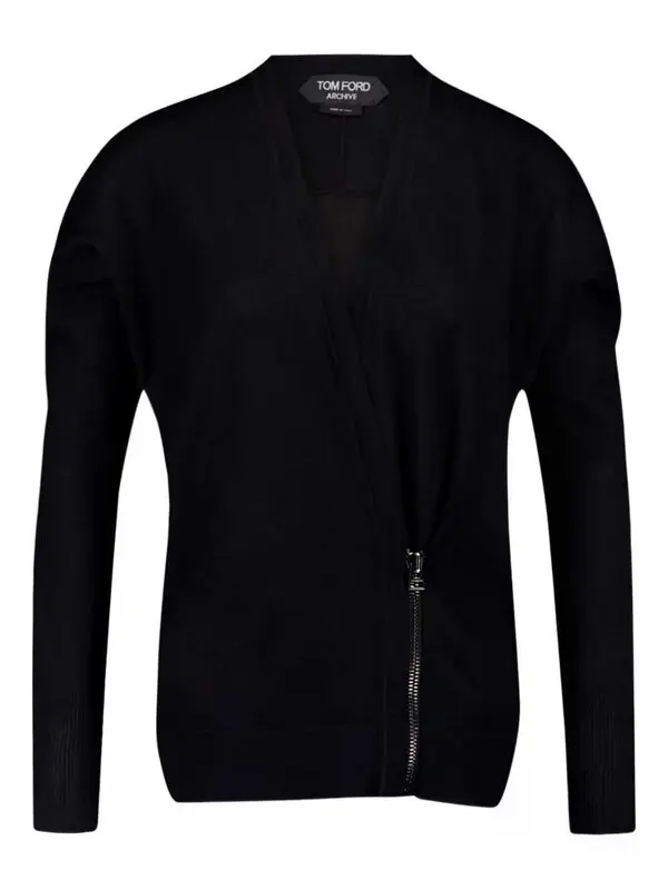 TOM FORD Wrap-front Cardigan - Black
