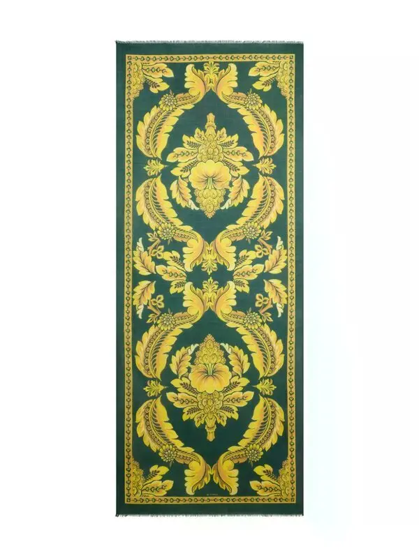 Etro Flower-bee Motif Scarf - Green