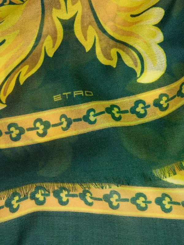 Etro Flower-bee Motif Scarf