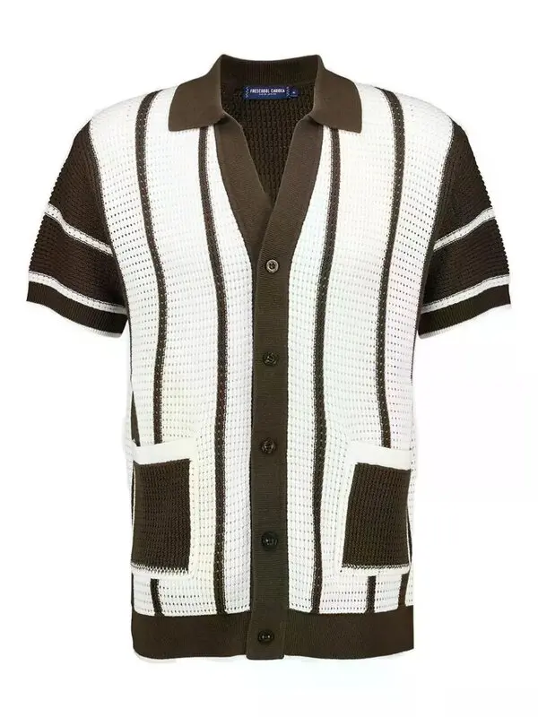 Frescobol Carioca Striped Knitted Shirt - Brown