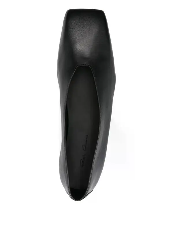 Rick Owens Leather Ballet Flats - Black