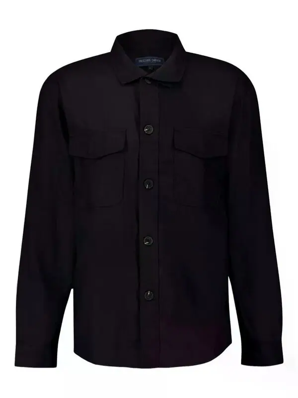 Frescobol Carioca Nuno Long-sleeves Pocket Shirt Jacket - Black