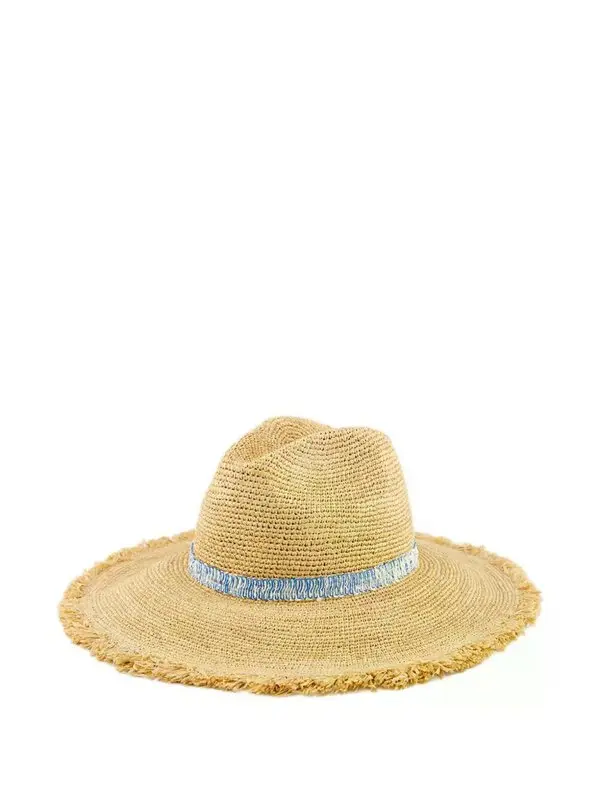 Borsalino Rafia Crochet Hat - Neutrals