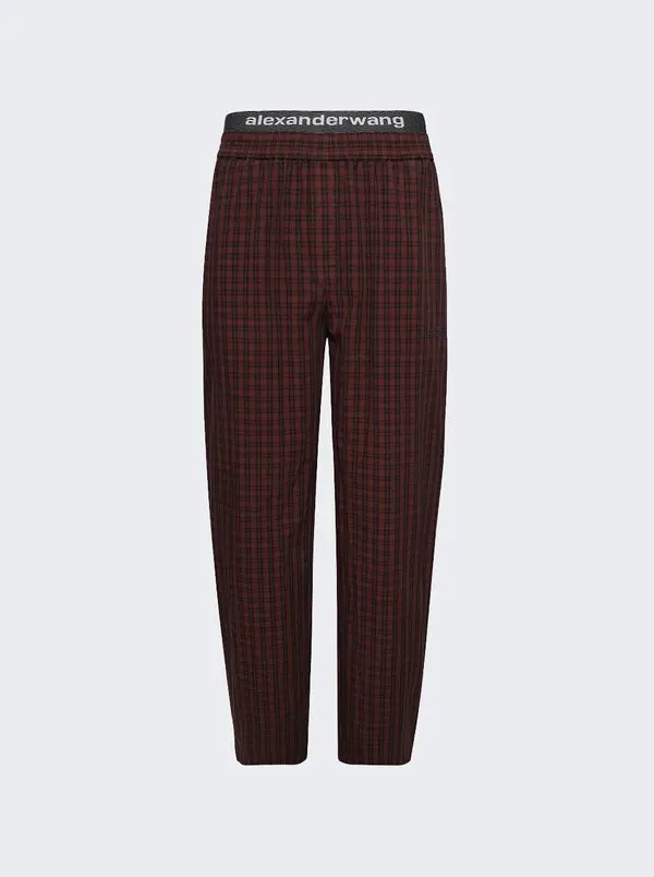 Alexander Wang Relaxed Plaid Pants - Red