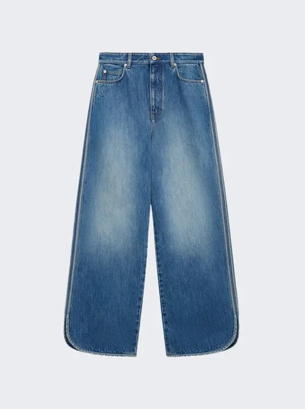 Loewe Piping Detail Cotton Denim Jeans