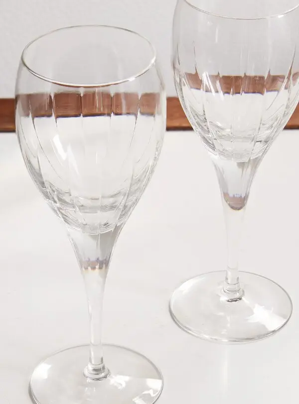 Christofle Iriana Set Of Two Crystal Red Wine Glasses