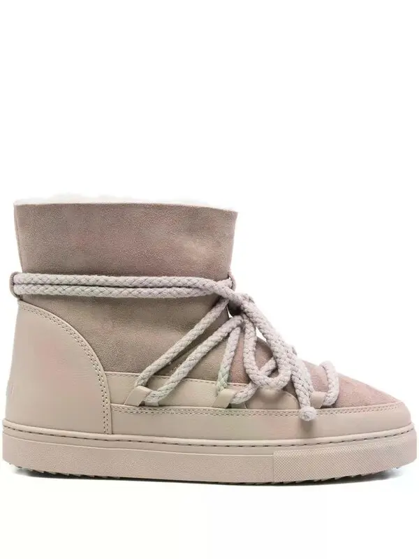 Inuikii Suede Lace-up Boots - Grey