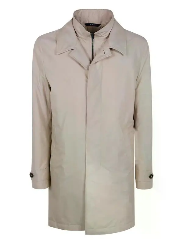 FAY High-neck Zip-front Jacket - Neutrals