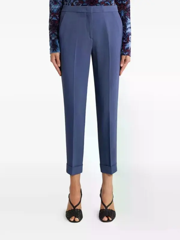 Etro Cady Cigarette Cuffed Trousers