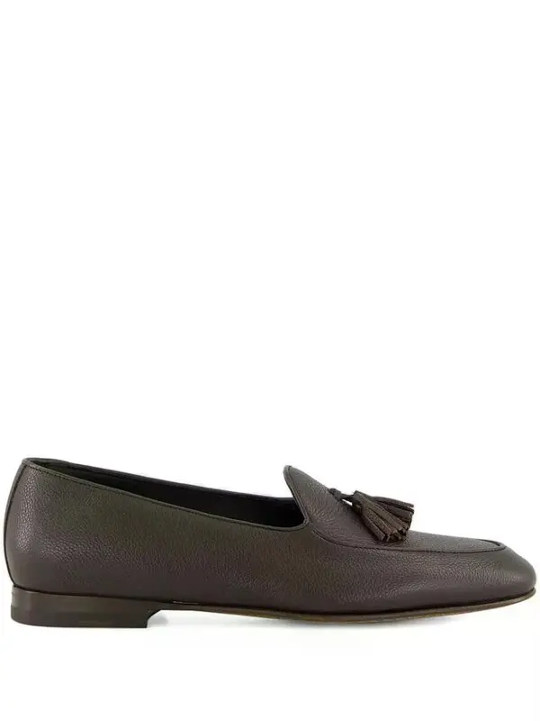 Manolo Blahnik Lennox Leather Loafers - Brown