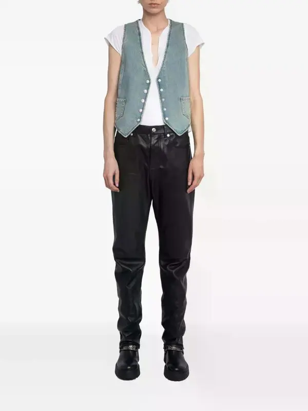 Zadig&Voltaire V-neck Studded Waistcoat - Blue