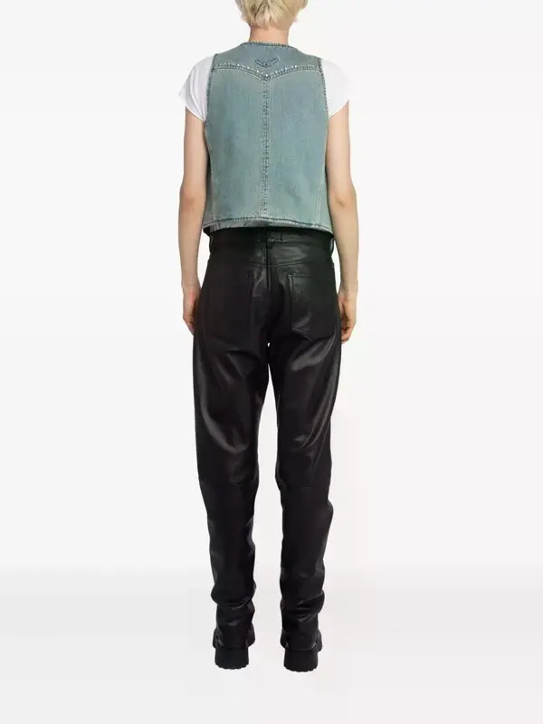 Zadig&Voltaire V-neck Studded Waistcoat - Blue