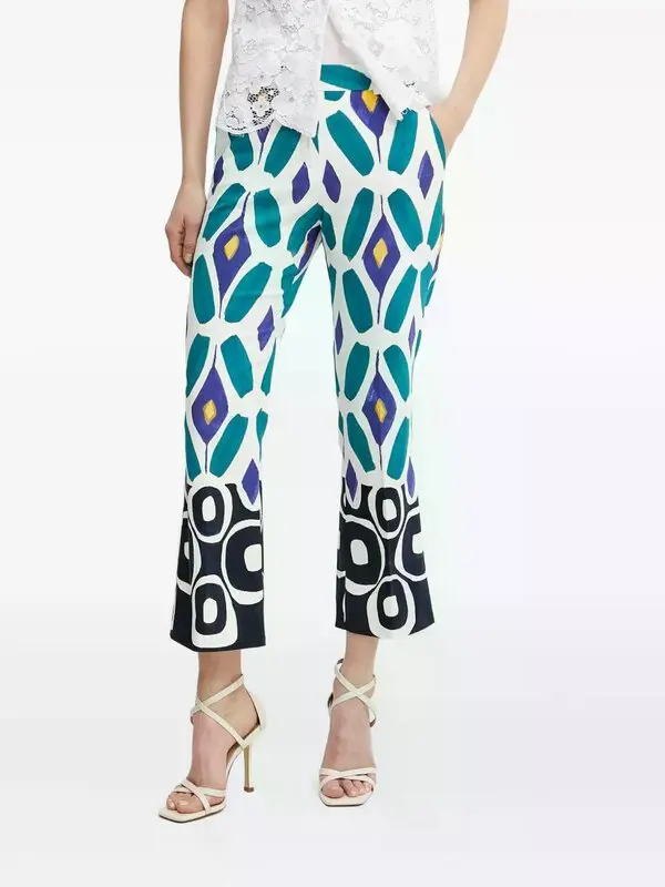 Luisa Spagnoli Abstract-print Flared Trousers