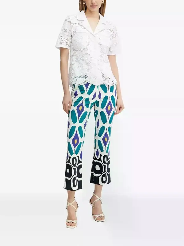 Luisa Spagnoli Abstract-print Flared Trousers