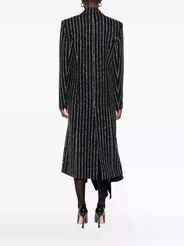 MUGLER Pinstripe Wool Coat
