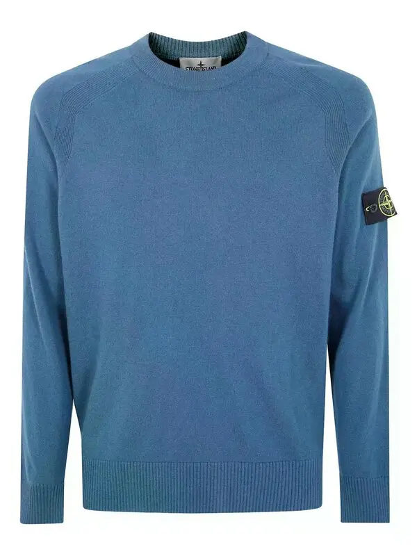 Stone Island Raglan-sleeves Logo-patch Sweater
