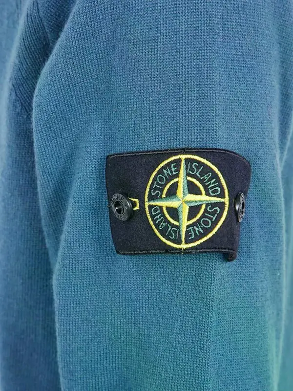 Stone Island Raglan-sleeves Logo-patch Sweater