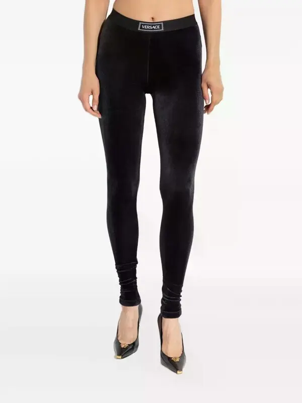 Versace Logo-band Ribbed Trousers