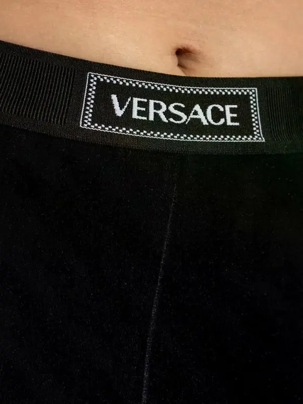 Versace Logo-band Ribbed Trousers