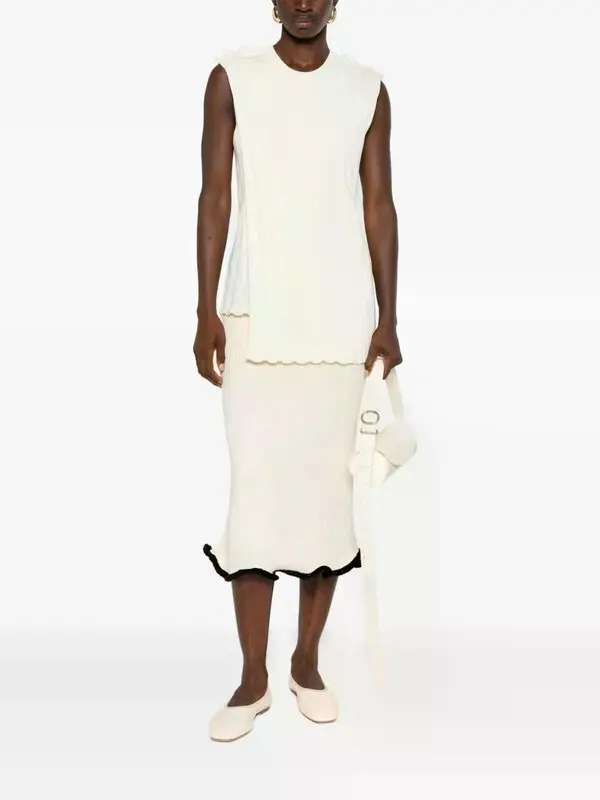 JIL SANDER Asymmetric Midi Skirt - Neutrals