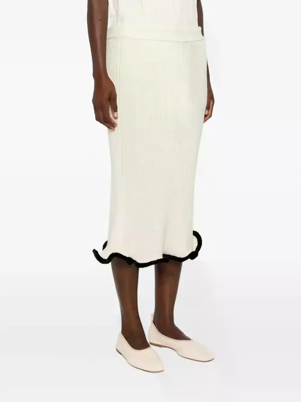 JIL SANDER Asymmetric Midi Skirt - Neutrals