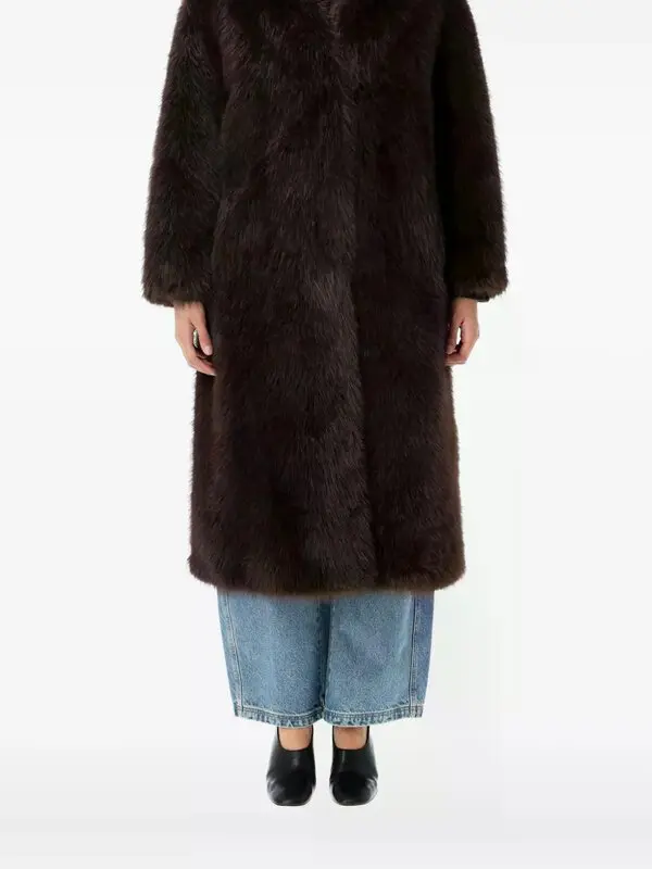 SWORD 6644 Longline Faux-fur Coat