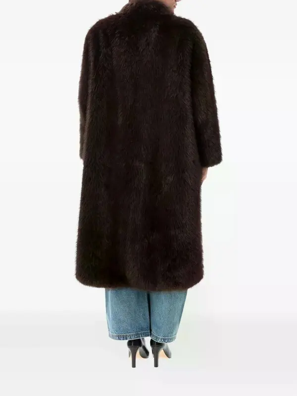 SWORD 6644 Longline Faux-fur Coat