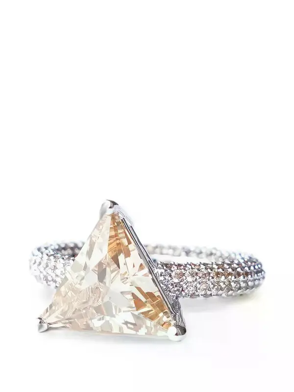 IZABEL DISPLAY Mega Triangle Ring With Cubic Zirconia