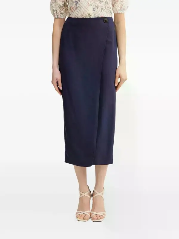 Luisa Spagnoli Wrap-front Midi Skirt