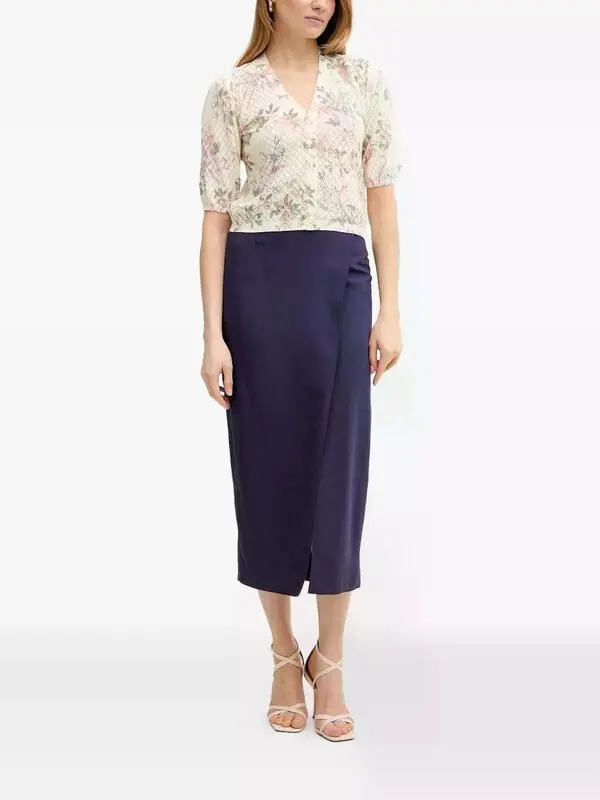 Luisa Spagnoli Wrap-front Midi Skirt