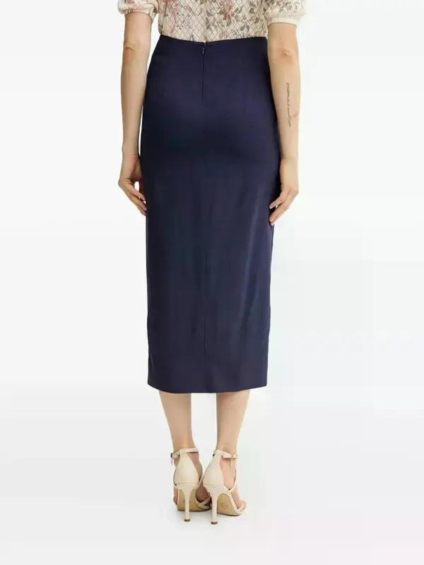 Luisa Spagnoli Wrap-front Midi Skirt
