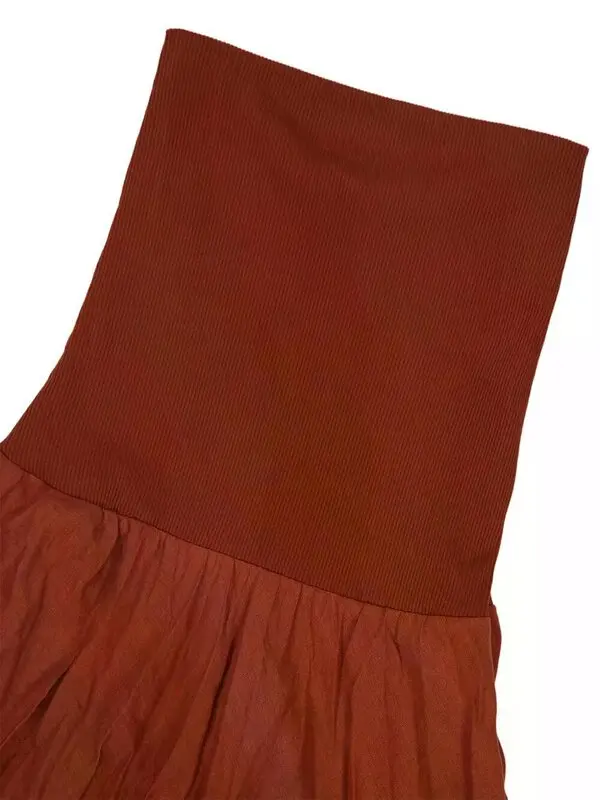 Johanna Ortiz Ribbed-waist Pleated Maxi Skirt