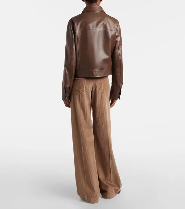 Brunello Cucinelli Monili Cotton Corduroy Wide-leg Pants - Beige