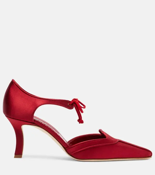 Manolo Blahnik Orata 70 Satin Pumps
