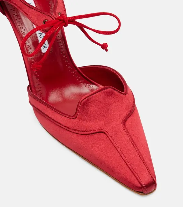 Manolo Blahnik Orata 70 Satin Pumps