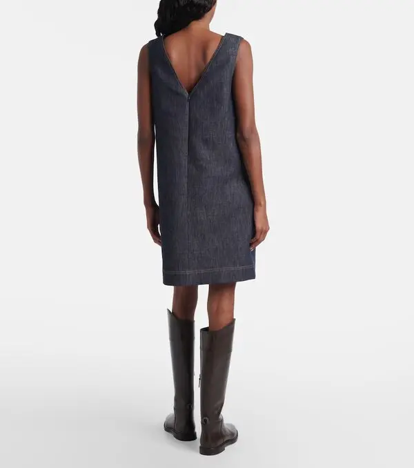 Brunello Cucinelli Monili Cotton Twill Minidress