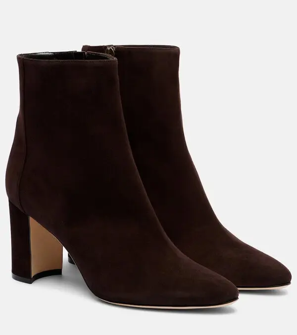 Manolo Blahnik Rosie 70 Suede Ankle Boots - Brown