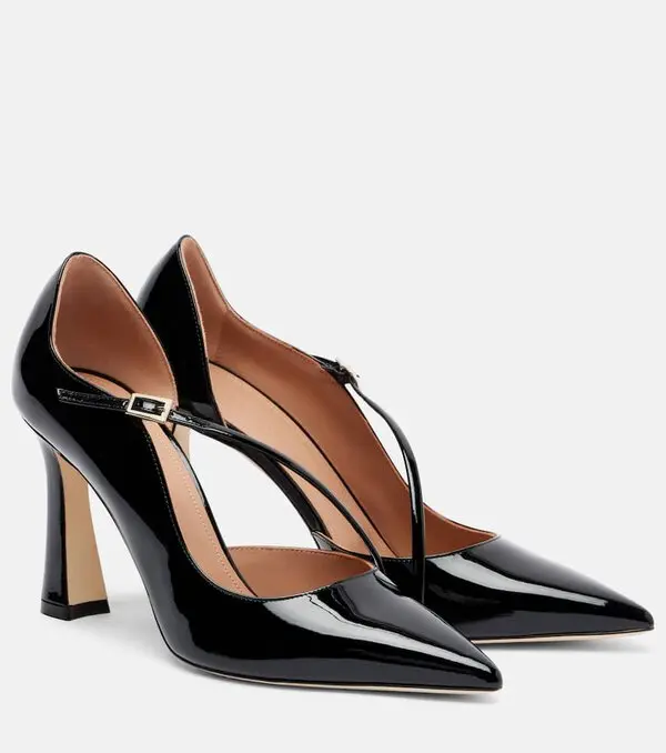 MALONE SOULIERS Bettina 90 Patent Leather Pumps - Black