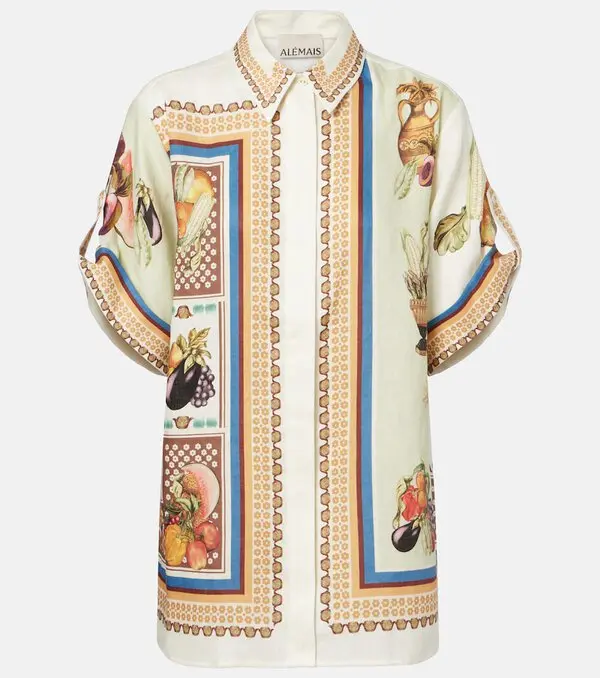 ALEMAIS Alémais Mercado Printed Linen Shirt - Multicoloured