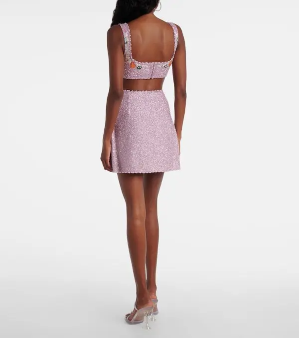 CLIO PEPPIATT Marina Embellished Mini Skirt