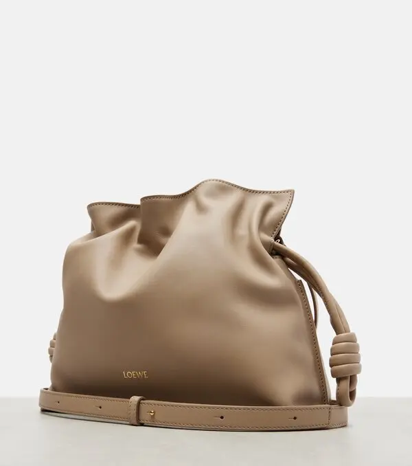 Loewe Flamenco Medium Leather Tote Bag - Beige
