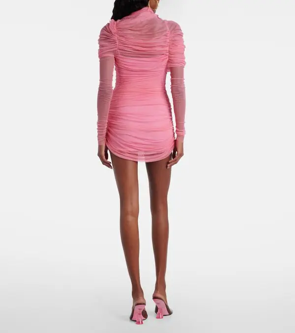 Christopher Esber Ruched Silk Minidress